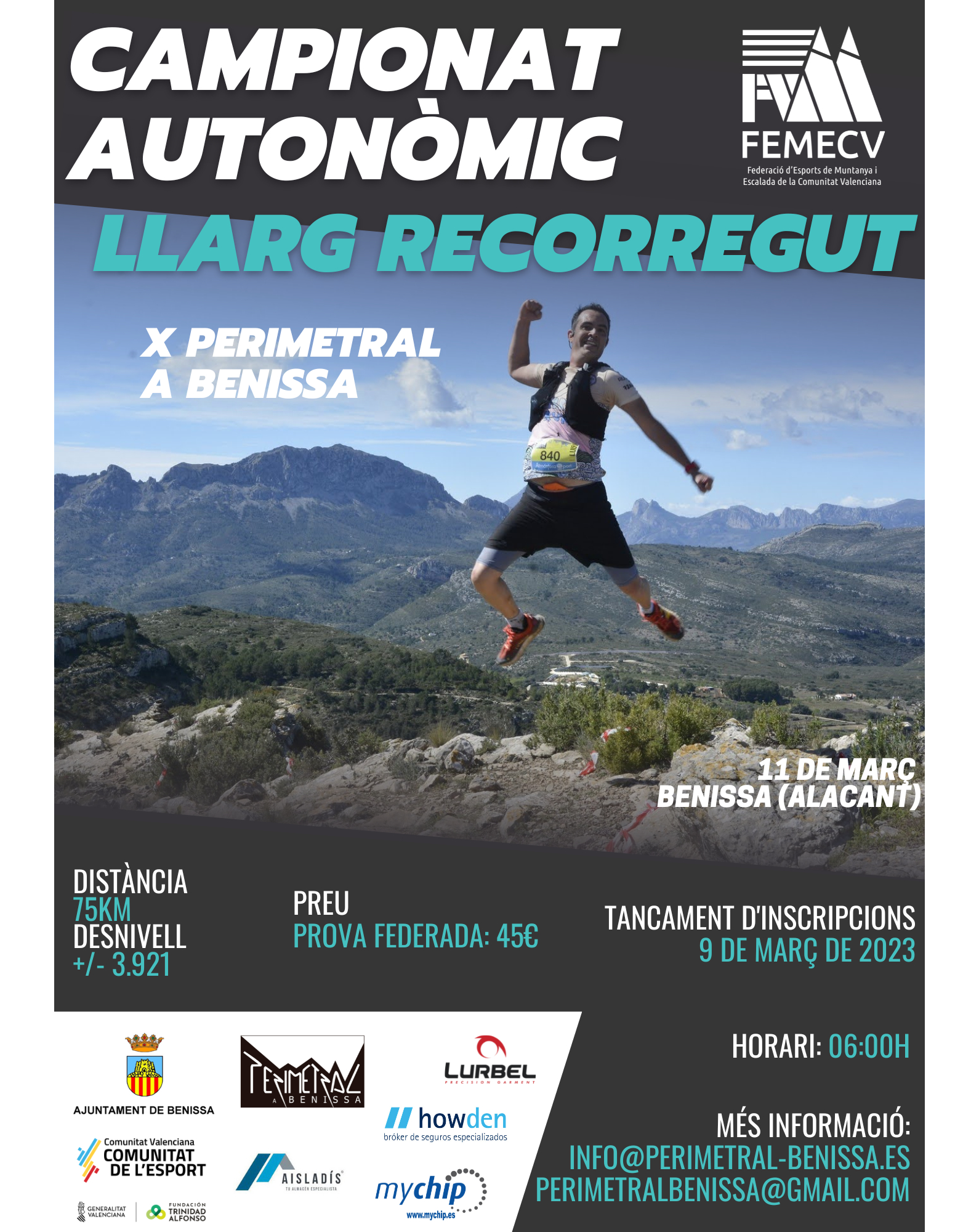 Cartell del Campionat Autonòmic Ultra 2023 | correrxmuntanya